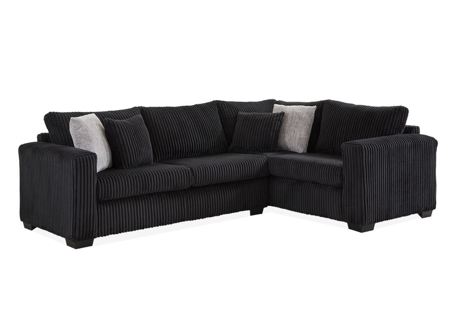 mega black 2pc sectional